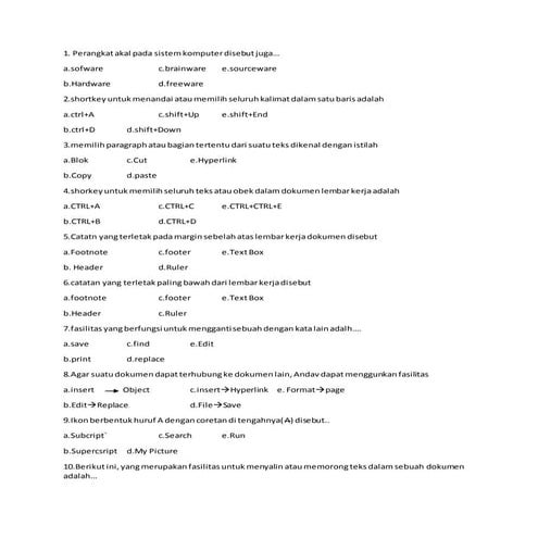 soal ukk semester 2 kelas x | DOCX