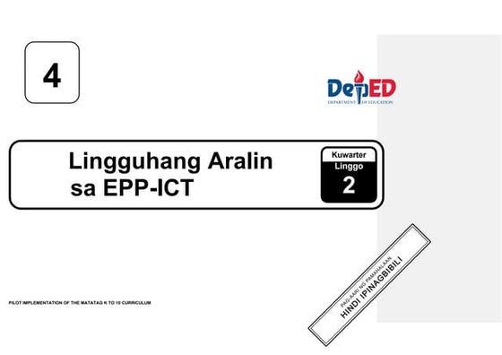 Ict lesson epp 4 aralin 7 ligtas at responsableng paggamit ng computer, internet at email | PPTX