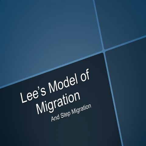 Lee's model and step migration | PPT