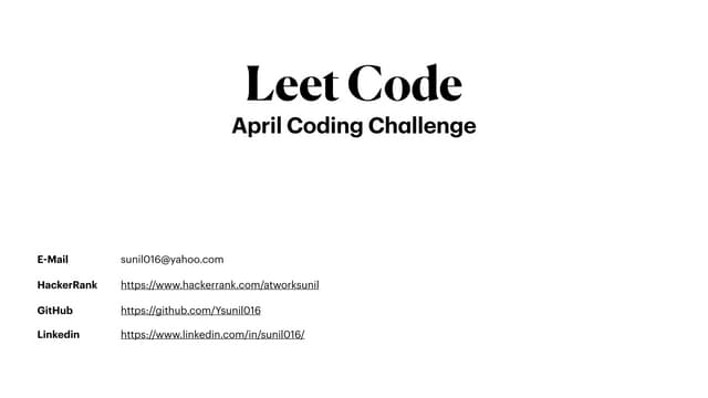 Leetcode April Coding Challenge Pdf 6059