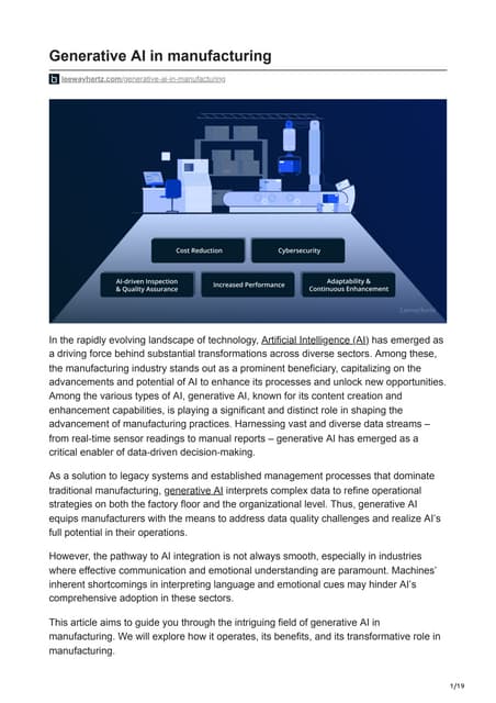 Generative AI or GenAI technology based PPT | PPTX