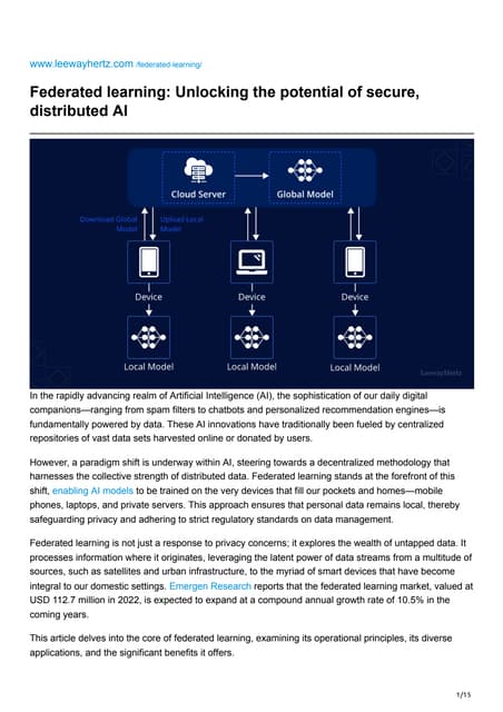 Federated Learning.pdfPrivacy-Preserving Machine Learning | PDF | Technology Industry | Industries