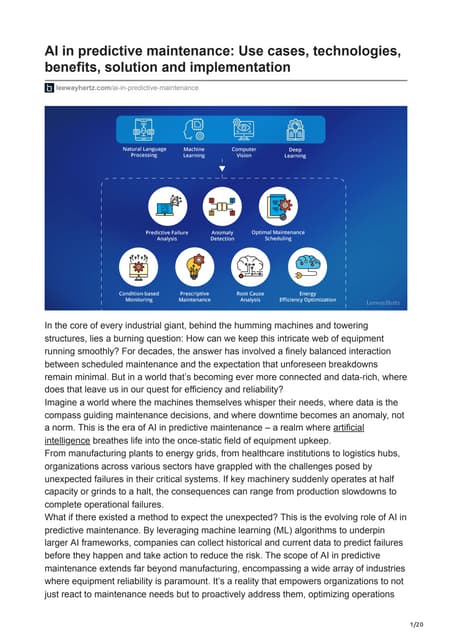 Artificial Intelligence (AI) for Predictive Maintenance Software Development Services.pptx