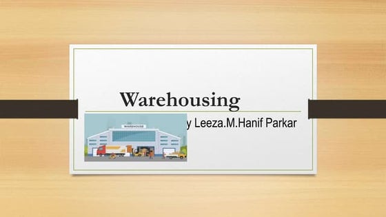 Inventory and warehouse management | PPTX