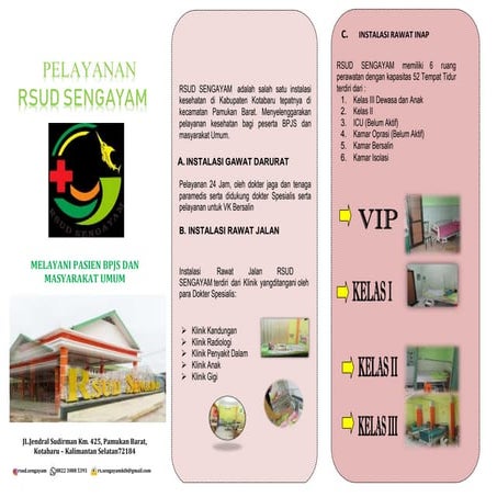 contoh leflet jenis pelayanan rumah sakit | DOCX