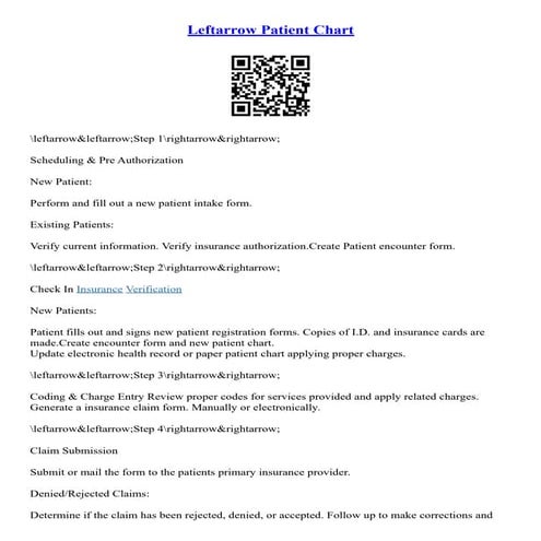 Leftarrow Patient Chart | PDF