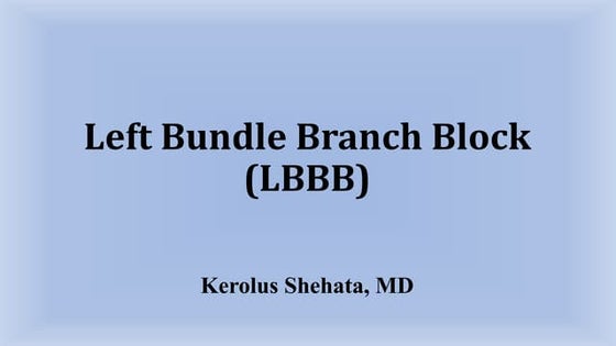 Right bundle branch block | PPT