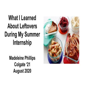 Summer 2020 Leftovers Research Presentation | PDF