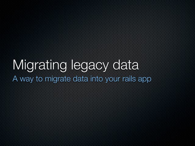 Migrating Legacy Data Pdf Databases Computer Software And Applications