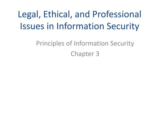 Laws of interest to security professionals | PPT