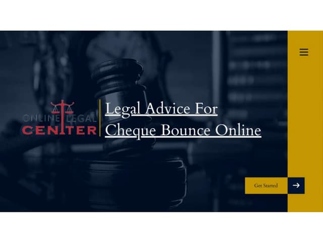 Legal Advice For Cheque Bounce Online.pptx | Free Download Legal Advice For Cheque Bounce Online.pptx | Free Download