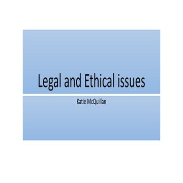 Legal and ethical issues | PPTX