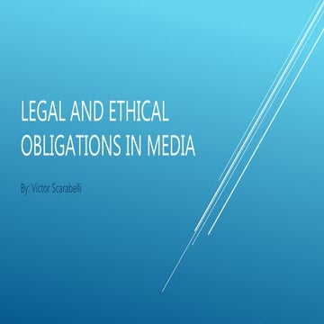 Legal and ethical obligations in media | PPTX