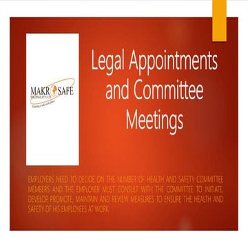 Legal appointments and committee meetings | PPTX