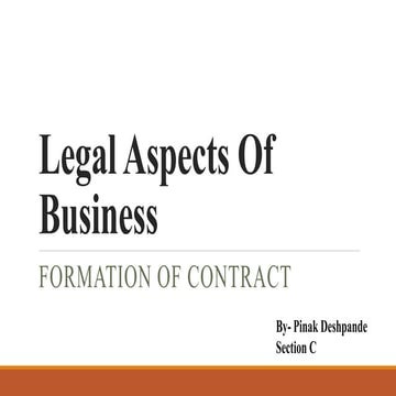 Formation of Contract | PPTX