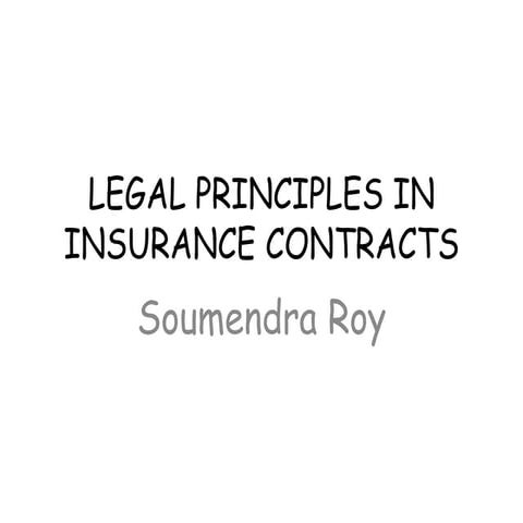Legal aspects of insurance | PPTX