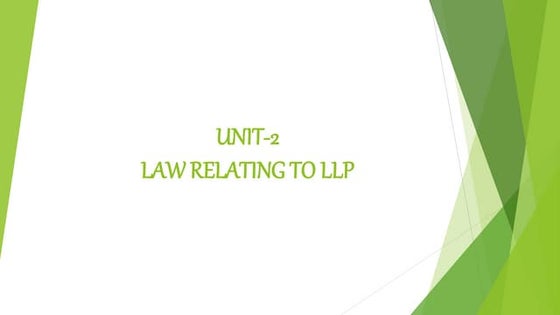 Limited liability Partnership (LLP) | PPT