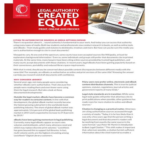 Legal authority created equal print online and e books final | PDF