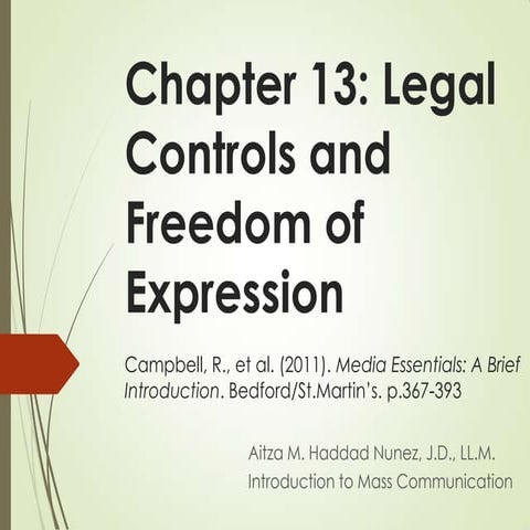 Legal controls and freedom of expression | PPT
