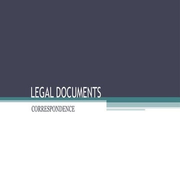 Legal Office Procedure - Correspondence.ppt