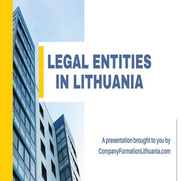 Main Types of Legal Entities in Lithuania | PDF