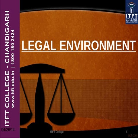 ITFT - Legal environment | PPT