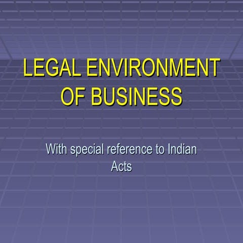 Legal environment i | PPT