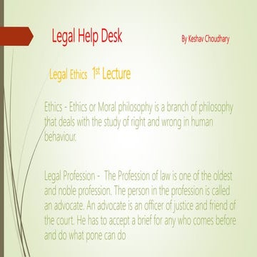 Legal ethics | PPTX