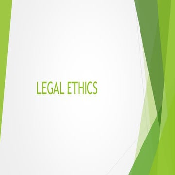 Legal ethics | PPTX