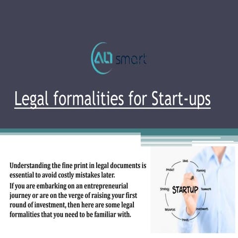 Legal formalities for start ups | PPTX