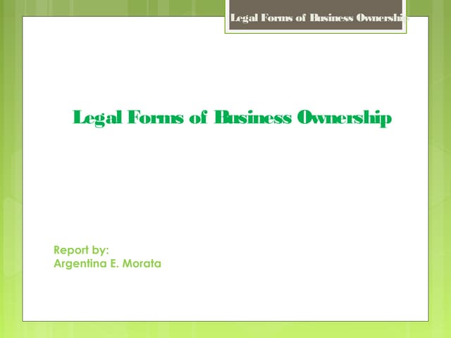 Legal Forms Of Business Organization legal-forms-of-business-organization