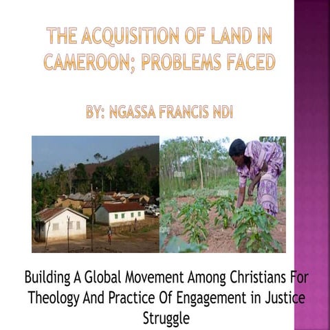 Legal Framework of Land ownership in Cameroon | PPTX
