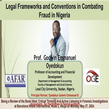 Legal Frameworks and Conventions in Combating Fraud in Nigeria Prof ...