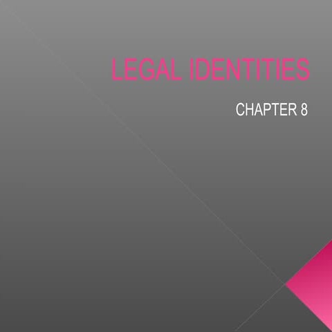 Legal identities | PPT