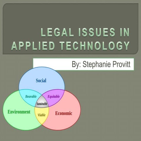 Legal issues in applied technology power point | PPTX