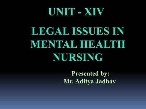 The indian lunacy act(1912) | PPTX | Mental Health | Diseases and ...