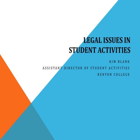 Legal Issues in Student Activities | PPTX