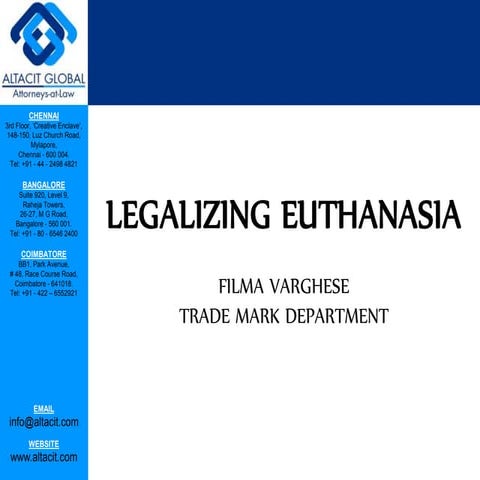 Legalizing euthanasia | PPTX