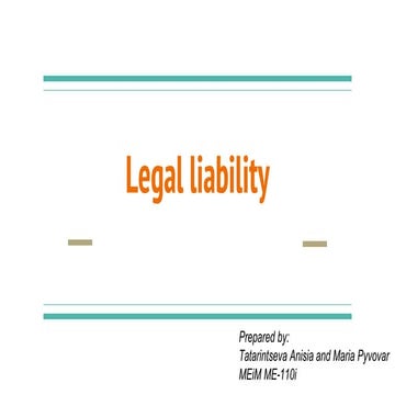 Legal liability | PPTX