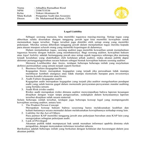 Legal liability | PDF