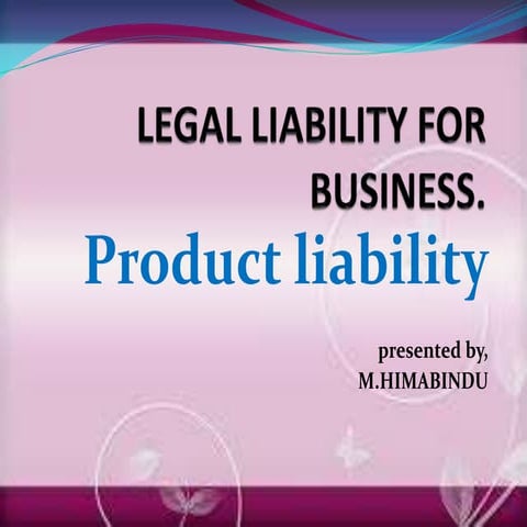 Legal liability for business | PPTX