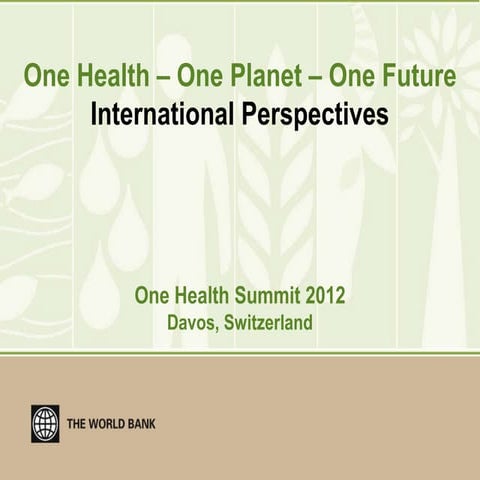 The World Bank Perspectives on One Health | PPTX
