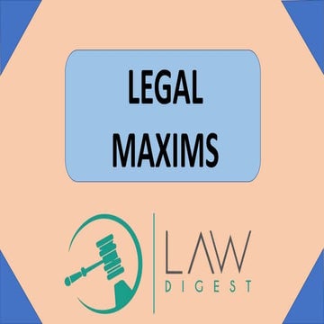 Legal maxims | PPTX