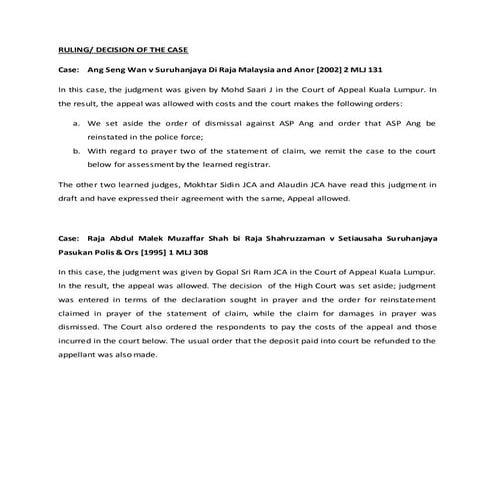 case : Ang Seng Wan and Raja Abd Malek | PDF
