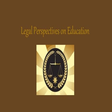 Legal perspectives on education | PPT
