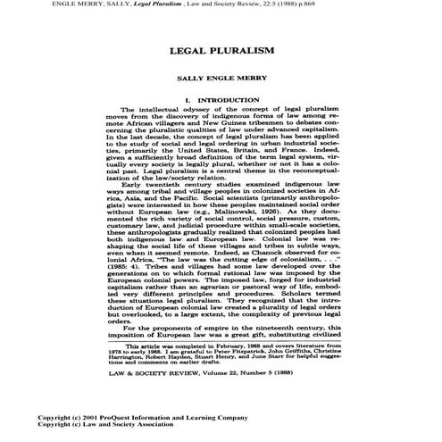 Legal pluralism | PDF