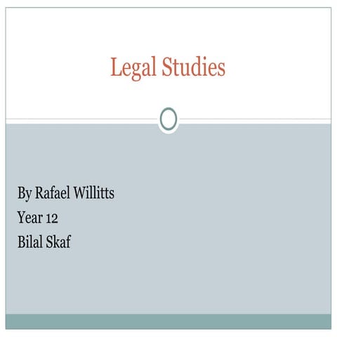 Rafa Legal Presentation year 12 | PPT