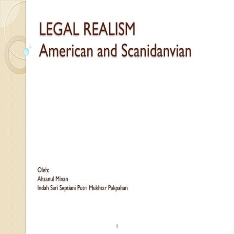 Legal realism ppt | PDF