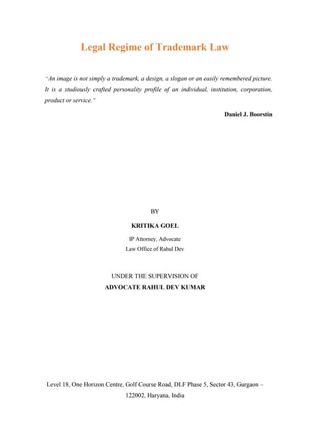 Concept Of Trademark Registration In India | PPT