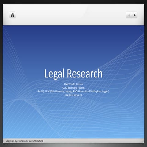 Legal Research presentation slide law hukum | PPT